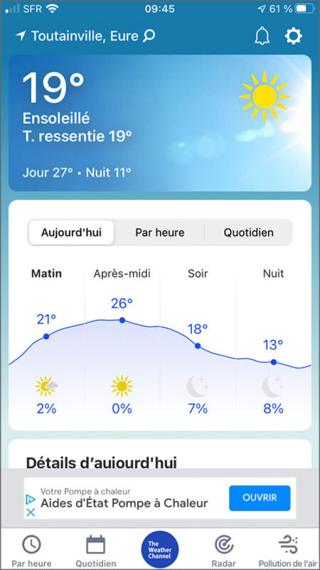 Quelle est la meilleure application meteo